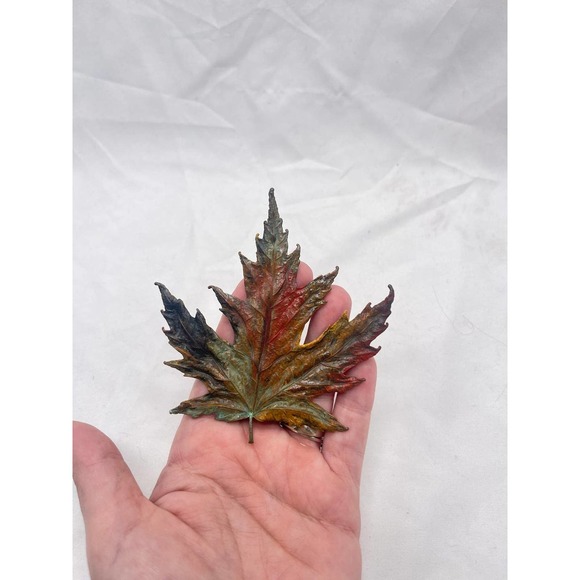 no brand | Jewelry | Vtg Handmade Copper Maple Leaf Pendantpin | Poshmark